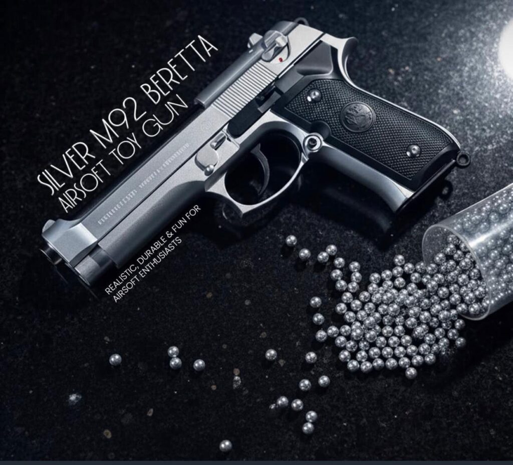 Pietro Beretta M92 BB Toy Gun Silver – Special Edition - BOLTON PAKISTAN